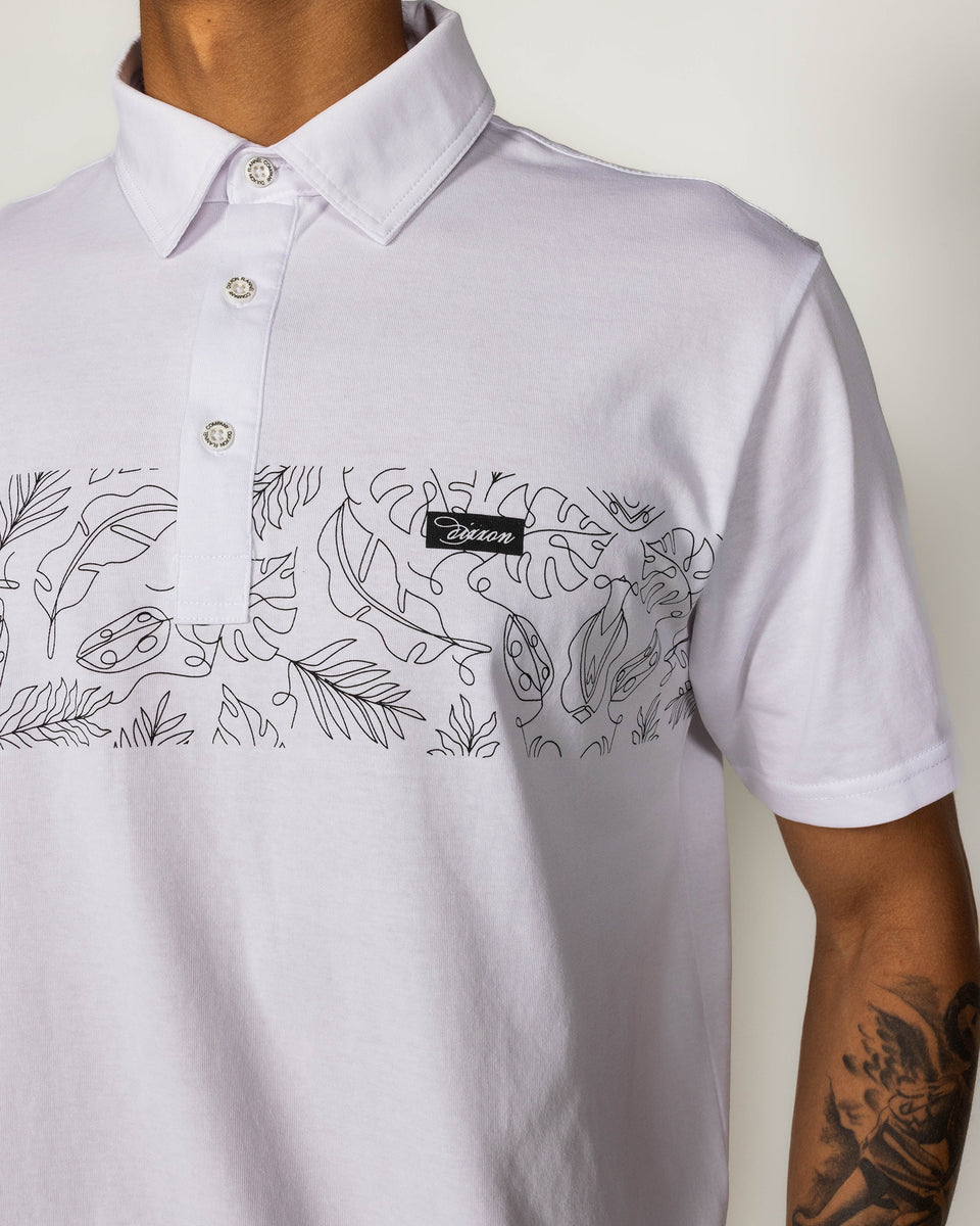 WHITE FLORAL PARTY POLO - MENS – Dixxon Canada