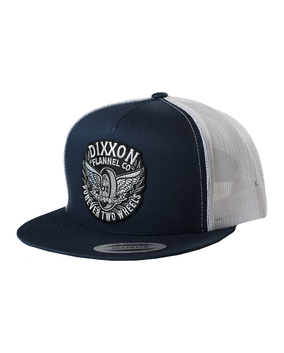 GRAY/WHITE FOREVER TWO WHEELS TRUCKER HAT - NAVY – Dixxon Canada