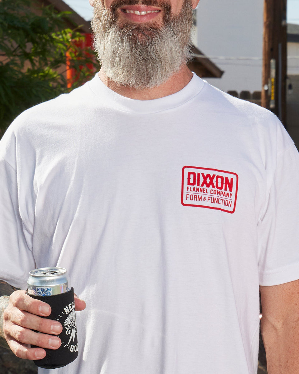 RED CLASSIC LOGO T-SHIRT WHITE - MENS – Dixxon Canada