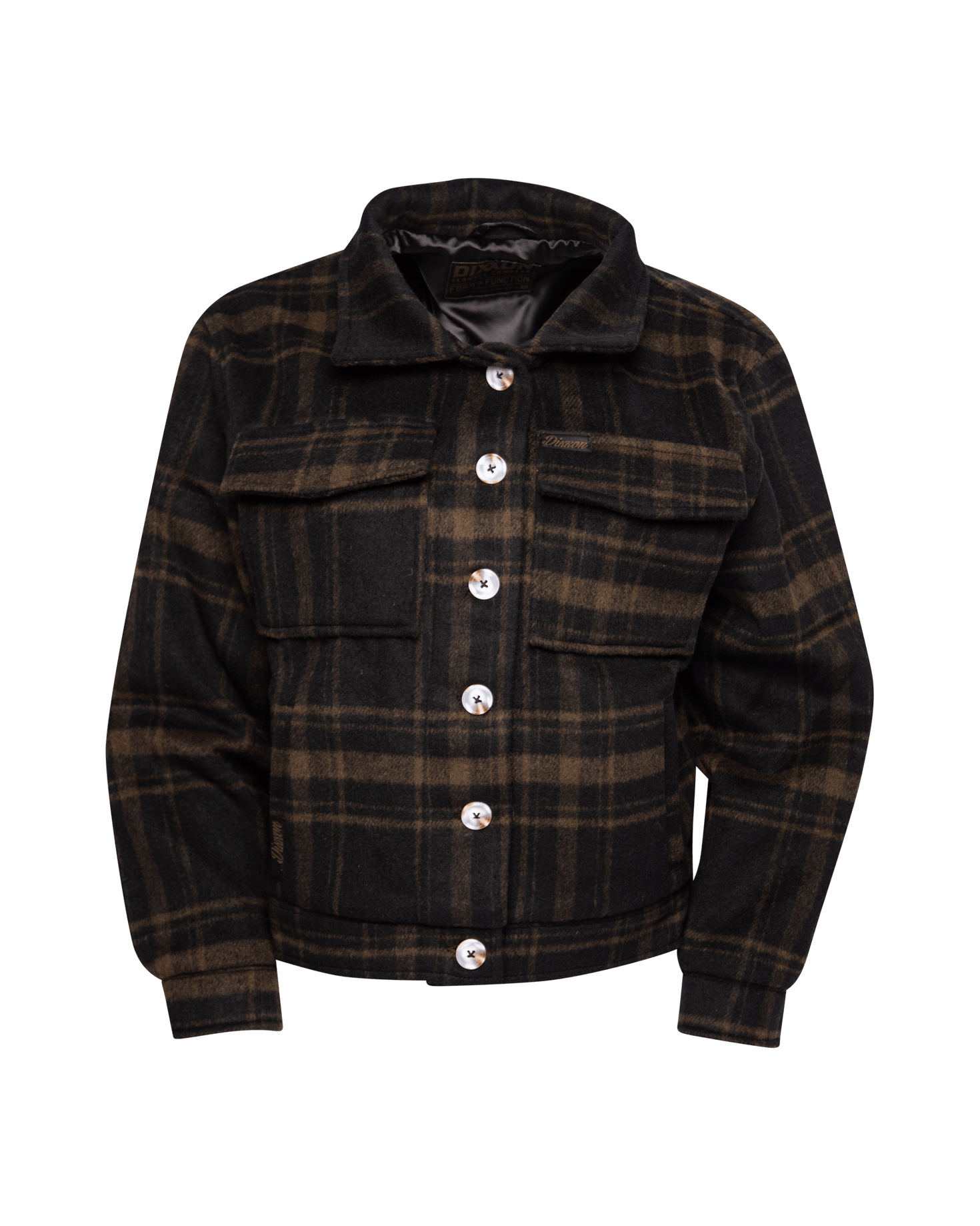 BROWN & BLACK CROPPED SHACKET - WOMENS – Dixxon Canada